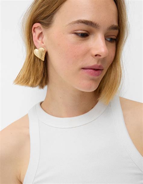 أقراط قلب Signature Edition Bsk Teen Bershka