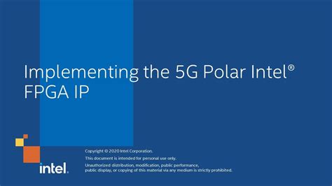 Implementing The 5g Polar Intel® Fpga Ip Youtube