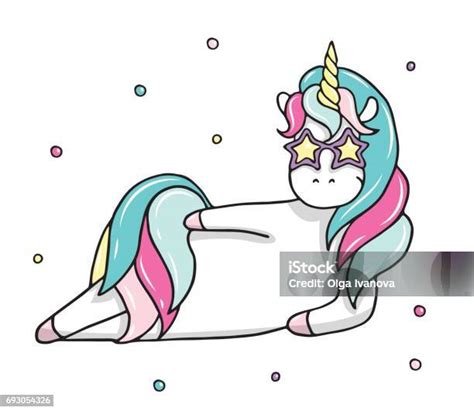 마법의 유니콘의 그려진된 그림을 손 격리 하는 벡터 일러스트 레이 션 유니콘에 대한 스톡 벡터 아트 및 기타 이미지 유니콘