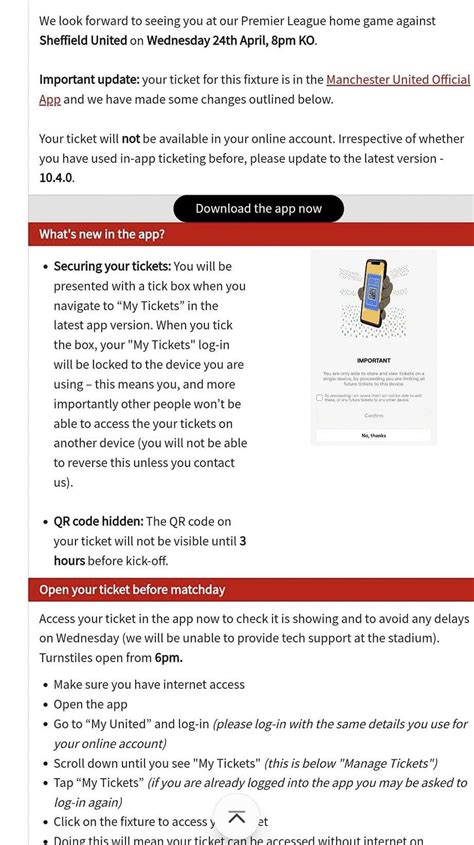 New Ticket Handling Process Going Forward R Reddevils