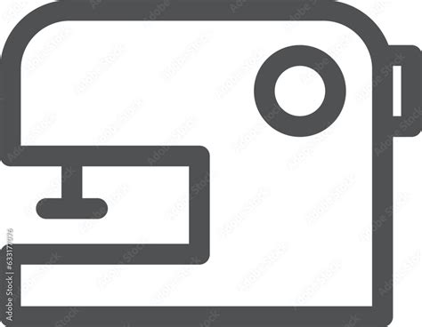 線画のシンプル電化製品の単品アイコン ミシン Stock Vector Adobe Stock