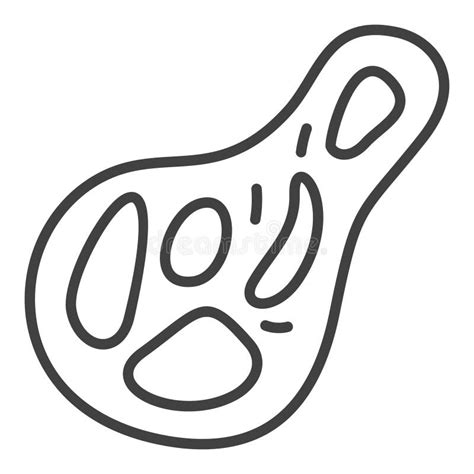 Microbe Vector Concept Outline Minimal Icon Stock Vector Illustration