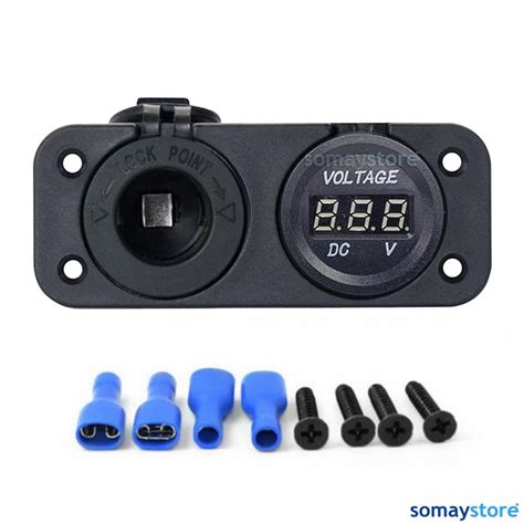 Marin Şarj Voltmetre Soketi 12 24v