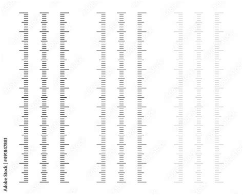 Vector Illustration Of Different Size Indicators Isolated On White Background Set Of Measure
