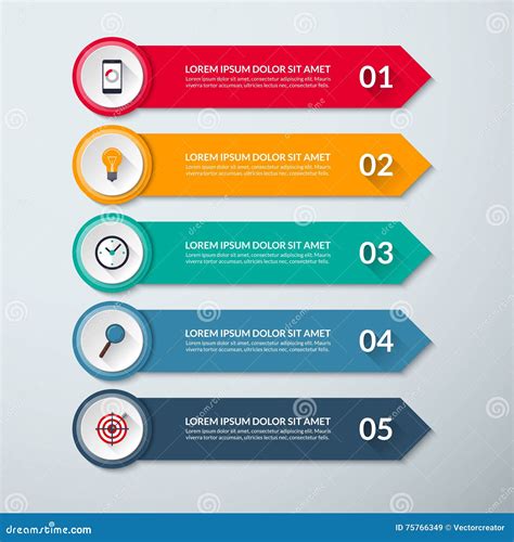 Arrow Infographic Elements Vector Design Template With Options Stock Vector Illustration Of