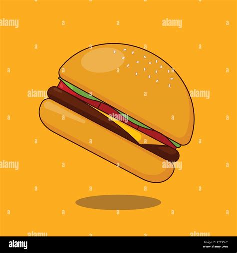 Eating Burger Stock Vector Images Alamy