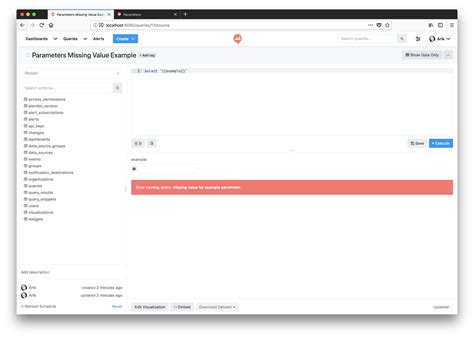 Make Missing Parameter Value Message Friendlier · Issue 2721 · Getredashredash · Github