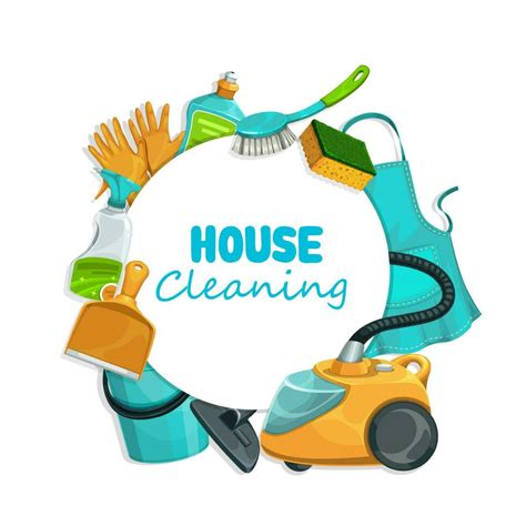 House Cleaning Tools Equipment And Detergent 23842956 Vector Art At