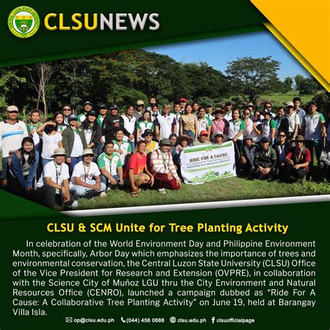 Clsu And Scm Unite For Tree Planting Activity Central Luzon State