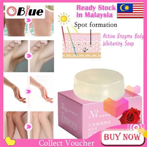 Ready Stock 50g Original Active Enzyme Body Whitening Soap Crystal