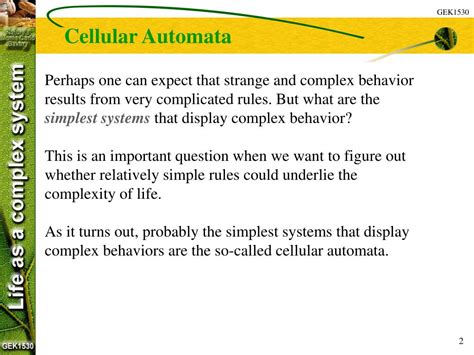 Ppt Cellular Automata Powerpoint Presentation Free Download Id5833388