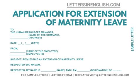 Extension Of Maternity Leave Letter Sample Letter For Maternity Leave