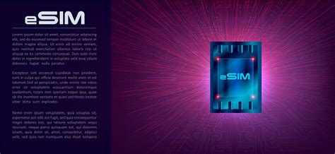Tanda Chip Kartu Esim Konsep Sim Tertanam Teknologi Komunikasi Seluler Baru Dan Ilustrasi Vektor