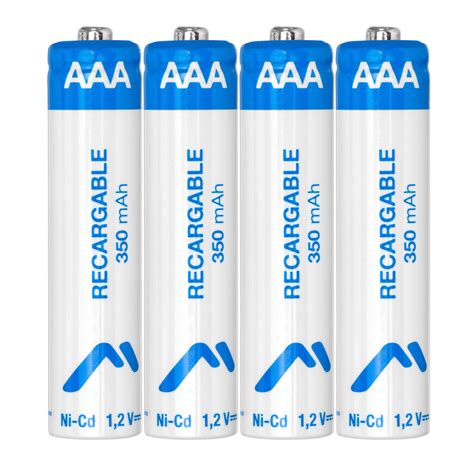 Pack De 4 Pilas Recargables Aaa Nicd De 350mah Rantec Electronics