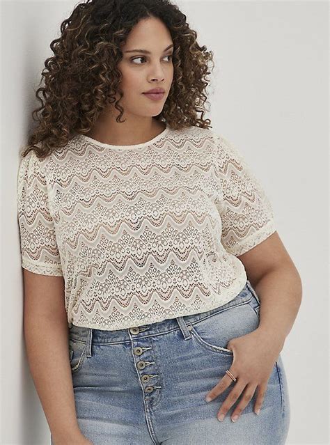 Sheer Lace Puff Sleeve Top