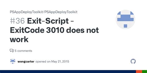 exit script exitcode 3010 does not work · issue 36