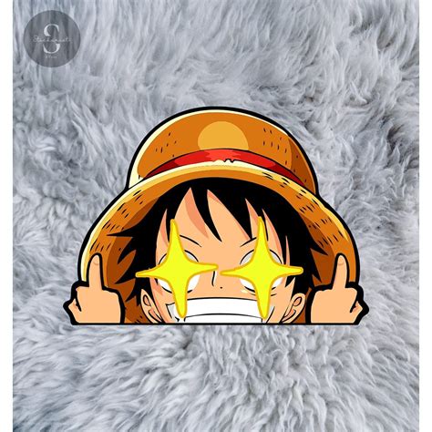 One Piece Luffy Anime High Quality Laminated Vinyl Sticker 3d Shopee