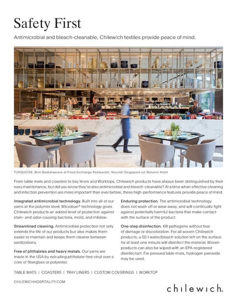 Pdf Safety First Hospitalitysafety First Antimicrobial And Bleach