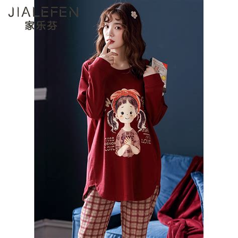 【创作款】睡衣女士春秋款秋季纯棉长袖家居服休闲可外穿套装虎窝淘