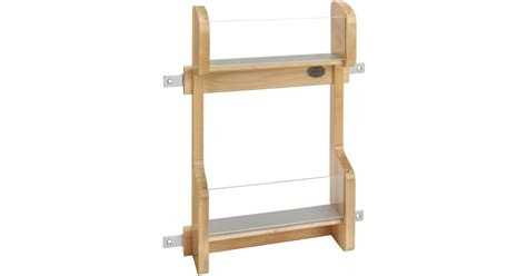 Rev A Shelf 4VR 15 1 Wood Classics 10 1 2 W Door Mount Bathroom Vanity Cabinet Door Storage Rack