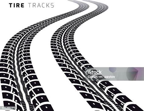 타이어 트랙 바퀴 자국에 대한 스톡 벡터 아트 및 기타 이미지 바퀴 자국 벡터 일러스트레이션 Istock