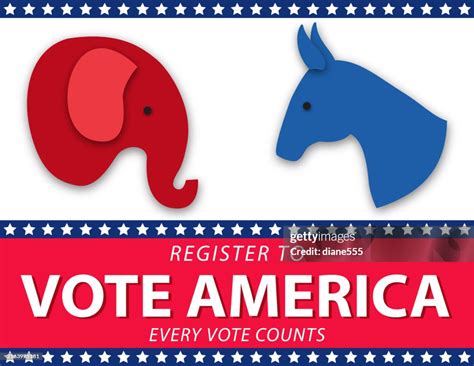 Usa Election Voting Template With Debate Concept High Res Vector