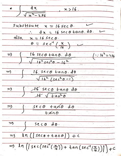 [solved] Evaluate The Following Integral Using Trigonometric