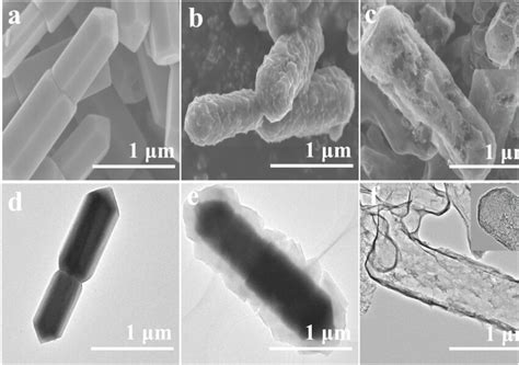 A C FESEM Images And D F TEM Images Of The A D