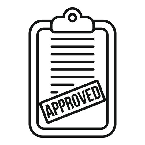 Clipboard With Approved Stamp Showing Validation Concept 47223603 Vector Art At Vecteezy