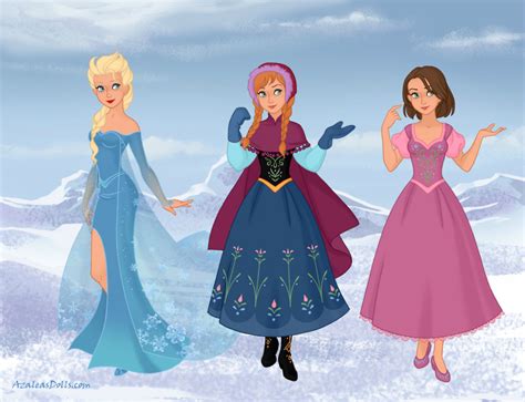 Elsa Anna And Rapunzel By Laserenity On Deviantart