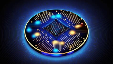 Premium Ai Image Futuristic Modern New Computer Processor Chip Colorful Neon Glowing Cpu Model