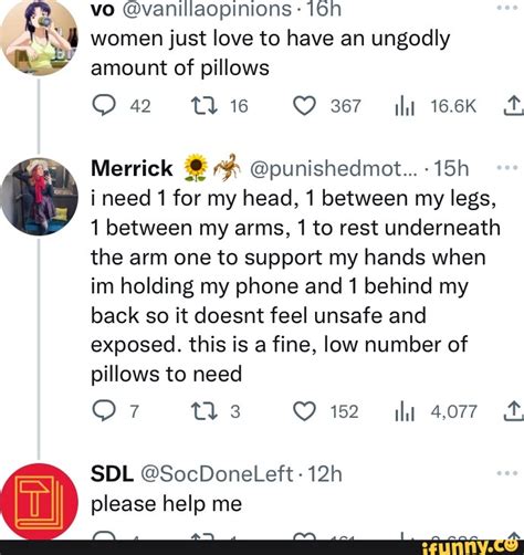 Vo Vanillaopinions Jon Women Just Love To Have An Ungodly Amount Of Pillows 16 367 Hi Merrick