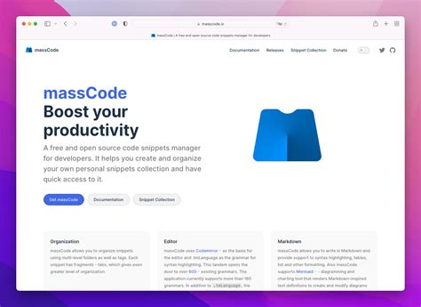 Brand New Site MassCodeIO MassCode Discussion GitHub