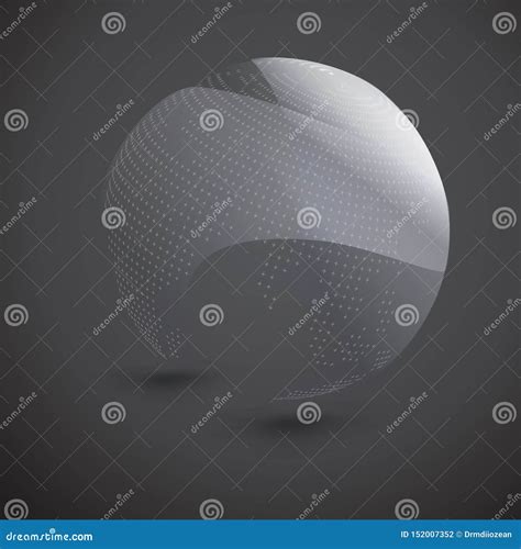 Abstract Dotted World Map Sphere Stock Vector Illustration Of Sign