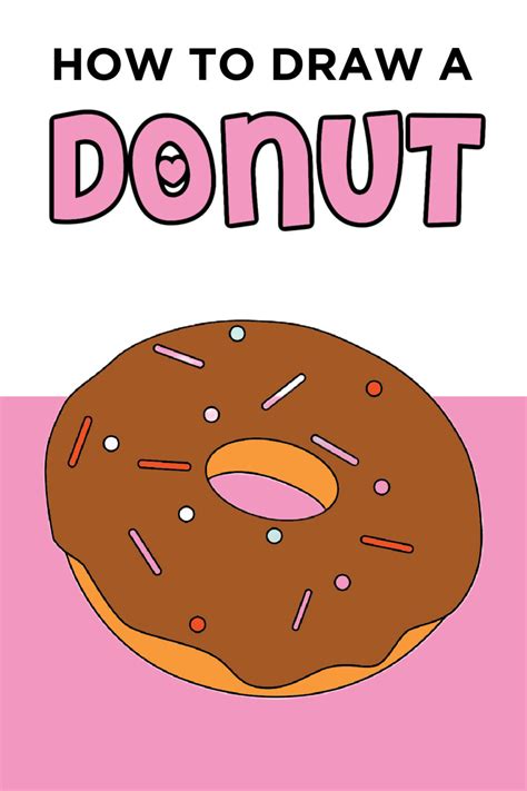 How To Draw a Donut Easy Step-By-Step Tutorial - Made with HAPPY