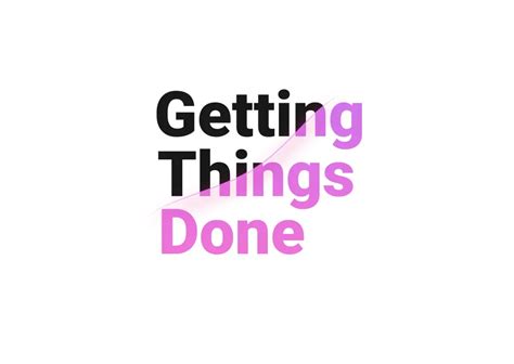 Getting Things Done Мастер класс по продуктивности
