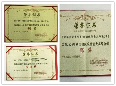 宁波市李惠利医院 医院动态 2020年浙江省医院品管大赛中再获佳绩