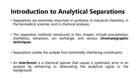 Solution Analytical Separations Chromatography Analytical Chemistry