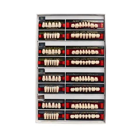 Ruthinium Combination Acry Lux Acrylic Teeth Cross Linked Fluorescent