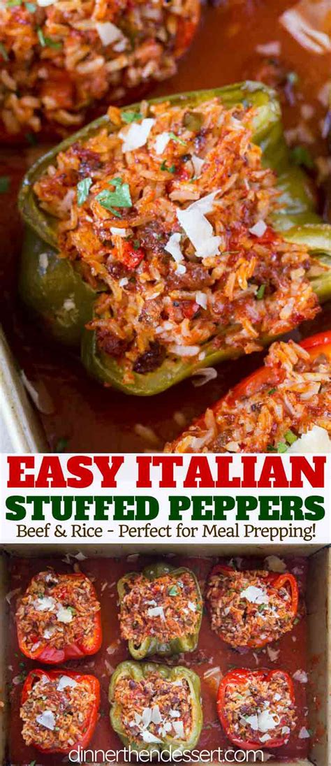 Stuffed Peppers Dinner Then Dessert