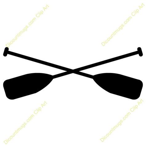 Crossed Canoe Paddle Clip Art
