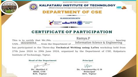 Ramya P On Linkedin 🎉im Excited To Announce That I Have Completed 3 Days Latex Workshop At