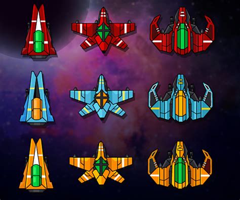 Spaceship 2d Shapes