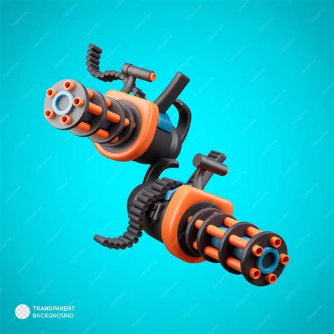Premium Psd Nerf Machine Gun Icon Isolated 3d Render Illustration