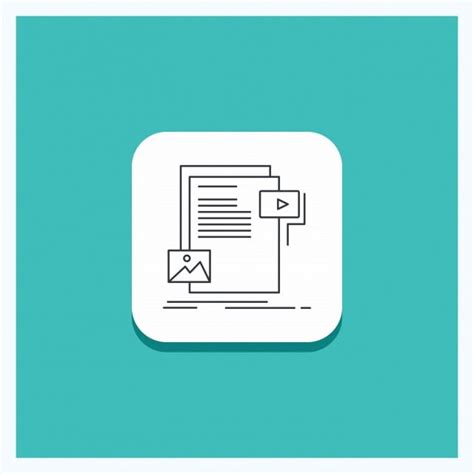 Round Button For Data Document File Media Website Line Icon Application Arrow Business PNG