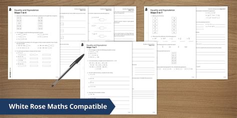 👉 Equality And Equivalence Homework Bundle