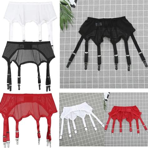 Sexy Garter Belt Women High Waist Mesh Suspender Belt Elastic Temptation Straps Claws Sexy