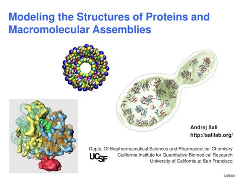 Ppt Modeling The Structures Of Proteins And Macromolecular Assemblies