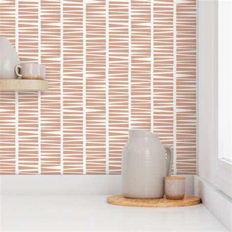 Geo Pink Wallpaper Spoonflower