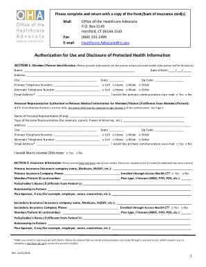 Fillable Online In Order For OHA To Advocate For You This Form Must Be